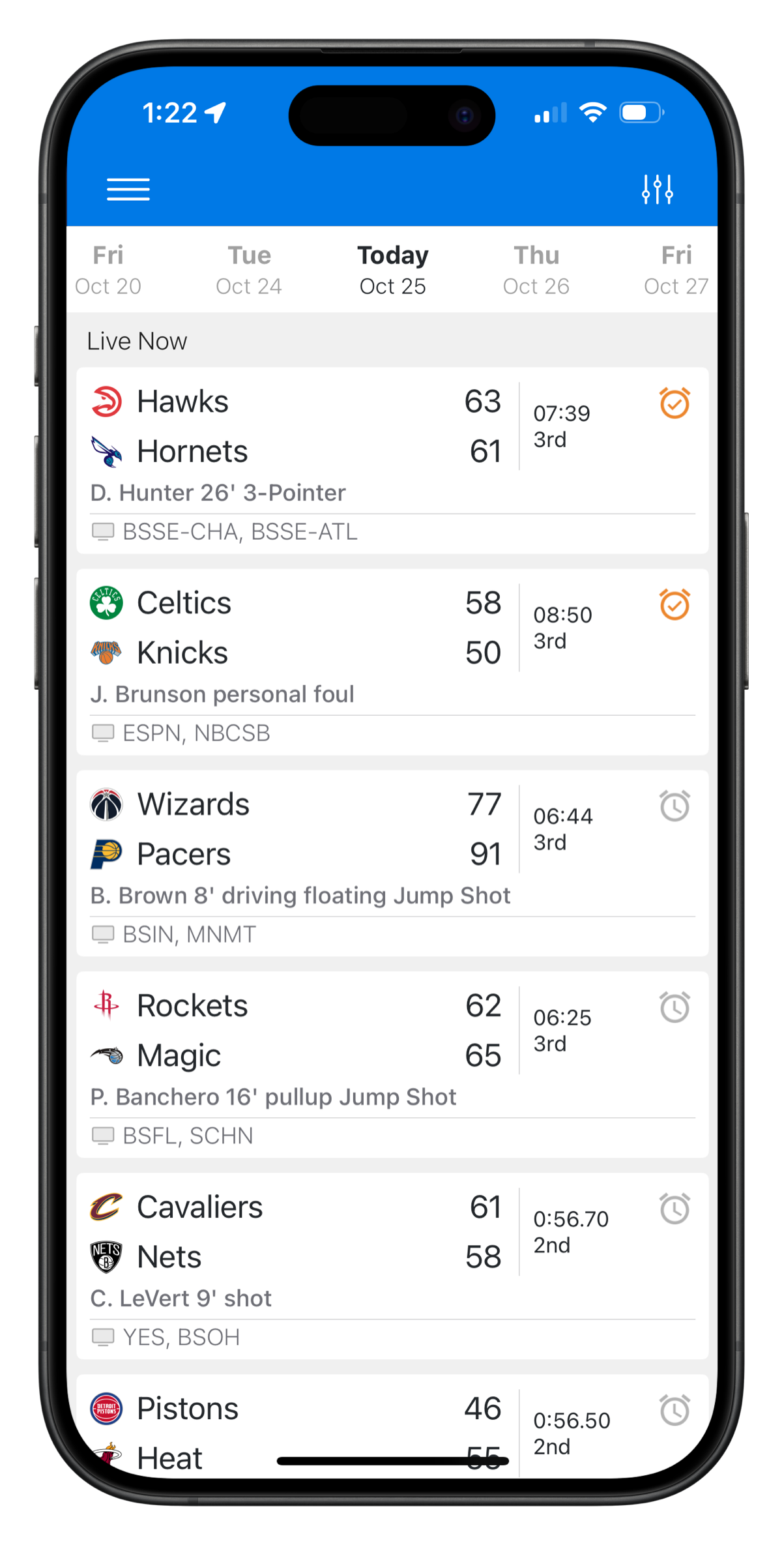 Nba score schedule store